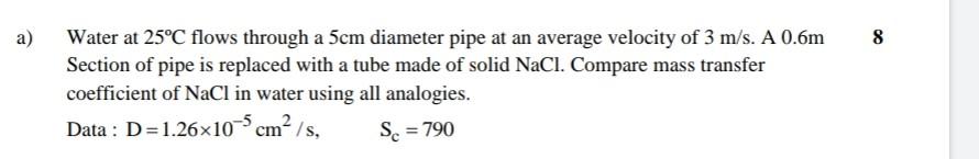 Solved Water at 25∘C flows through a 5 cm diameter pipe at | Chegg.com