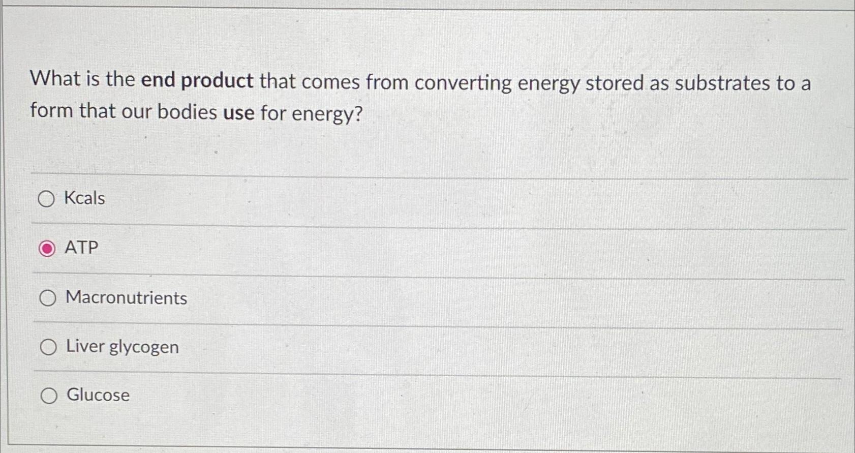 Solved What is the end product that comes from converting | Chegg.com