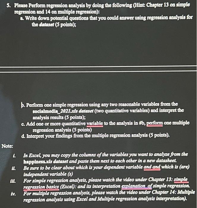 Solved Use the given data to solve all parts of question 5 | Chegg.com
