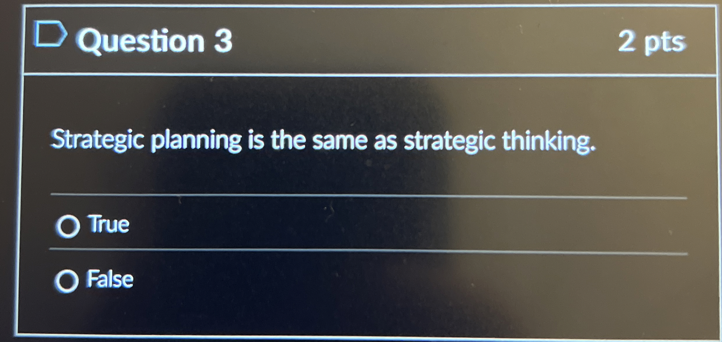 Solved Question 32 ﻿ptsStrategic planning is the same as | Chegg.com