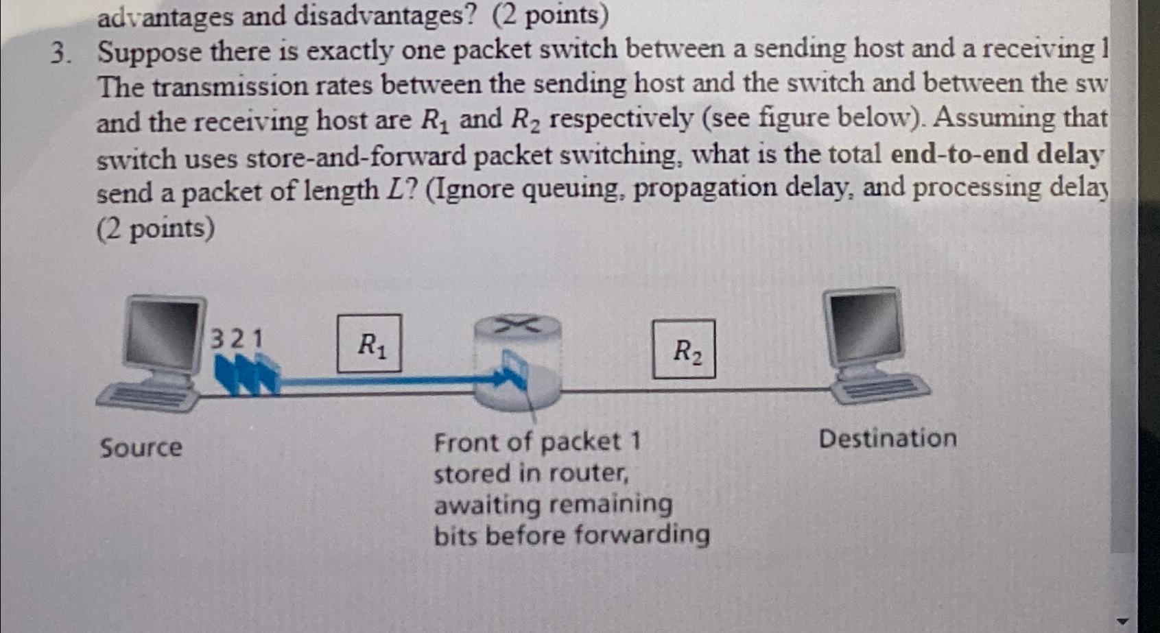 Solved advantages and disadvantages? ( 2 ﻿points)3. ﻿Suppose | Chegg.com