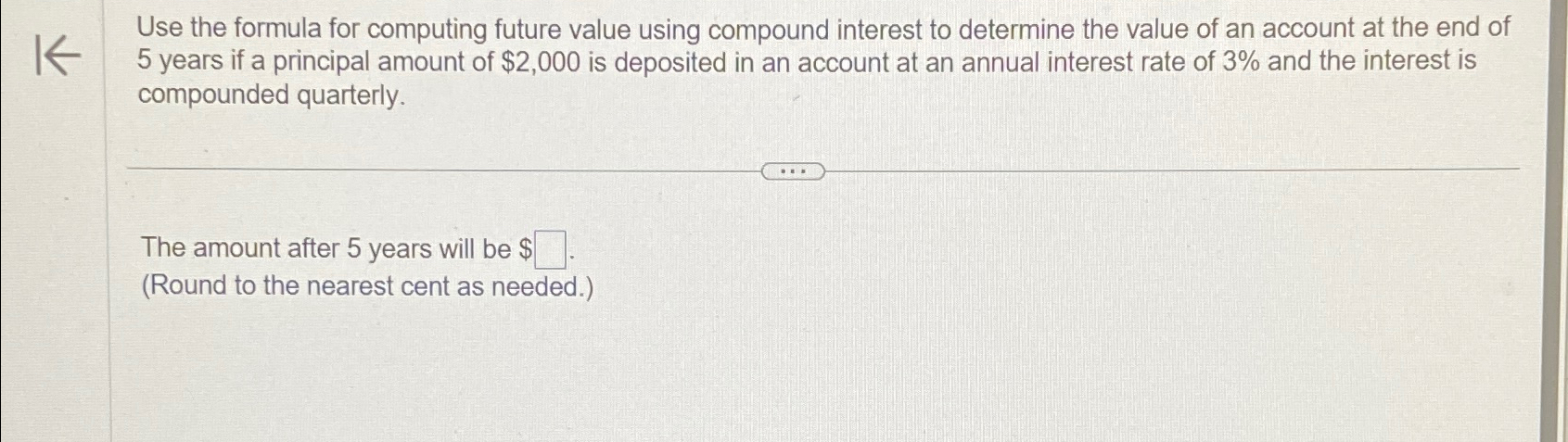 Solved Use the formula for computing future value using | Chegg.com