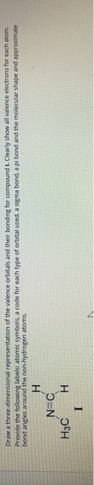 Solved Draw a three-dimensional representation of the | Chegg.com