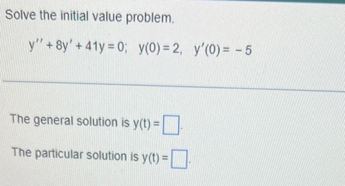 Solved Solve the initial value problem. | Chegg.com