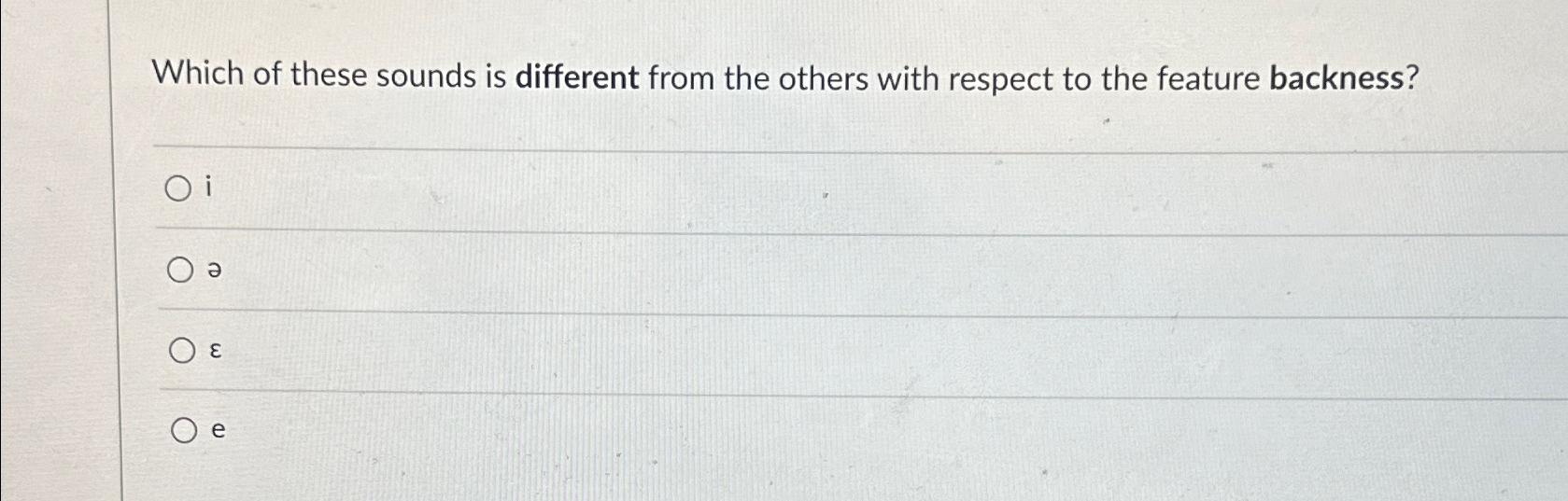 Solved Which of these sounds is different from the others | Chegg.com