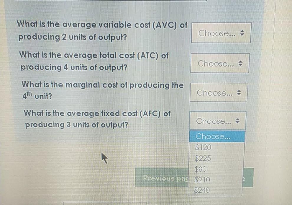 Solved Consider the following table which represents output, | Chegg.com
