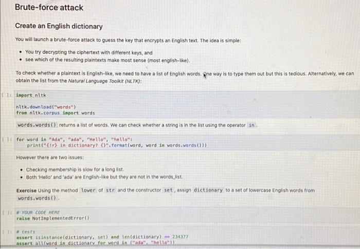 Solved Launch a brute-force attack Exercise Define the | Chegg.com