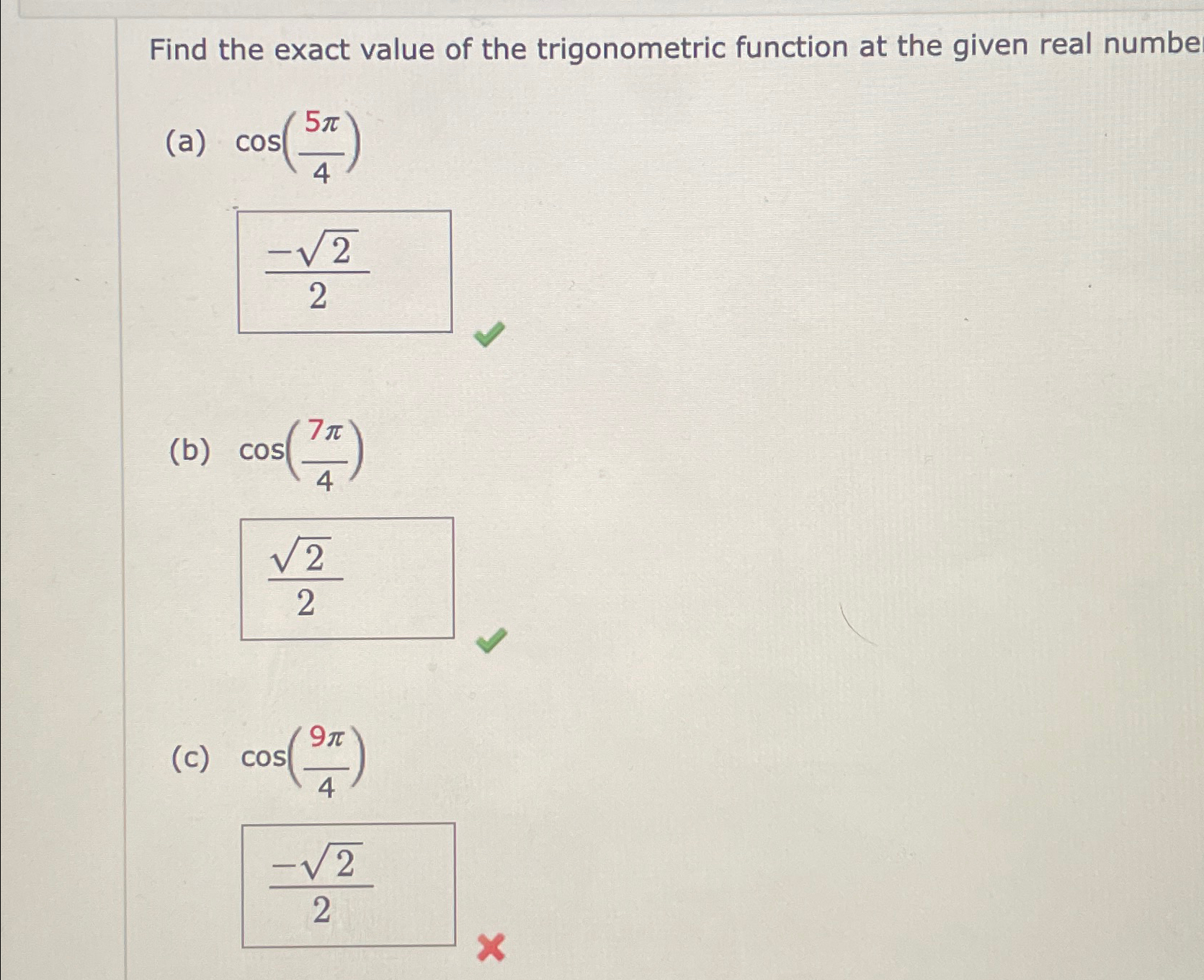 Solved 5Find the exact value of the trigonometric function | Chegg.com