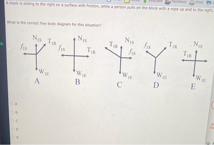 Solved A block is sliding to the right on a surface with | Chegg.com