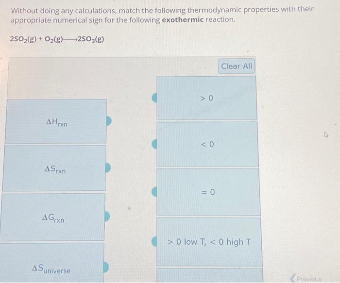 Solved Without doing any calculations, match the following | Chegg.com