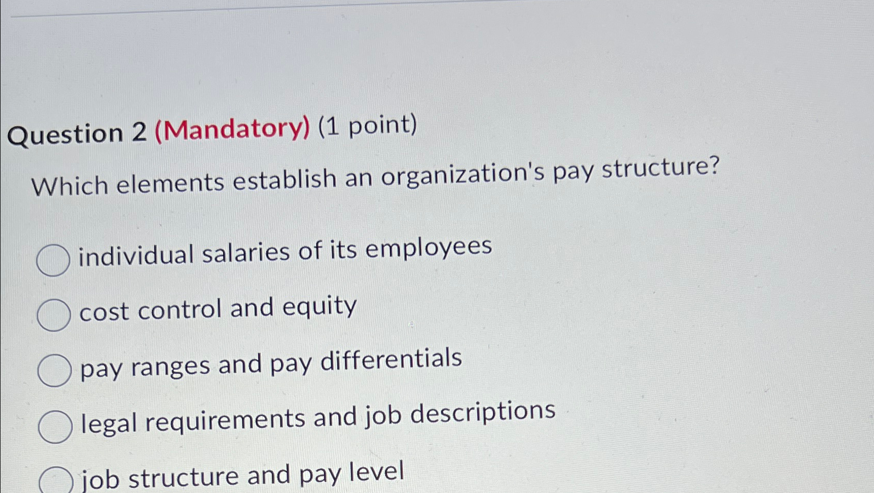 Solved Question 2 (Mandatory) (1 ﻿point)Which elements | Chegg.com
