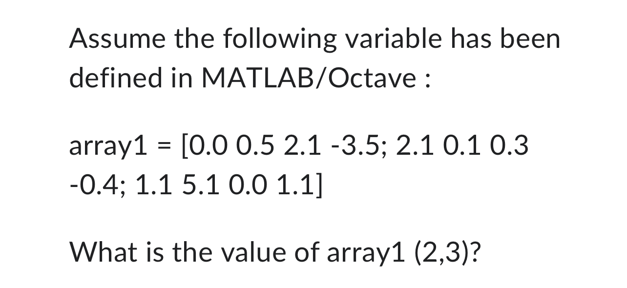 Solved Assume the following variable has been defined in | Chegg.com
