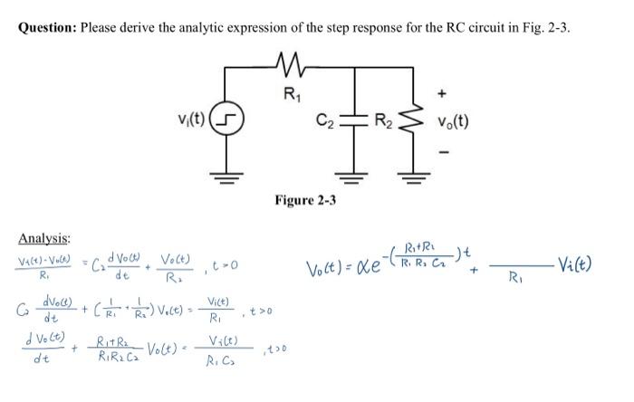 Solved Question: Please derive the analytic expression of | Chegg.com