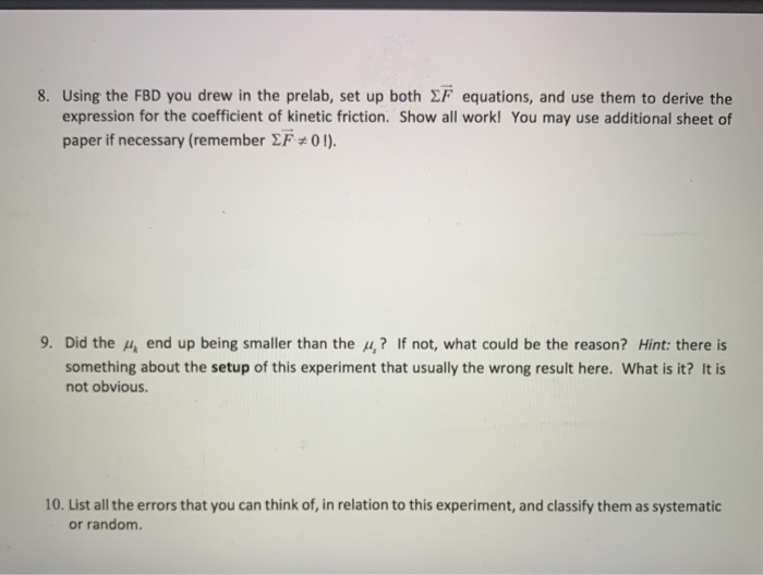 Solved 8. Using the FBD you drew in the prelab, set up both | Chegg.com