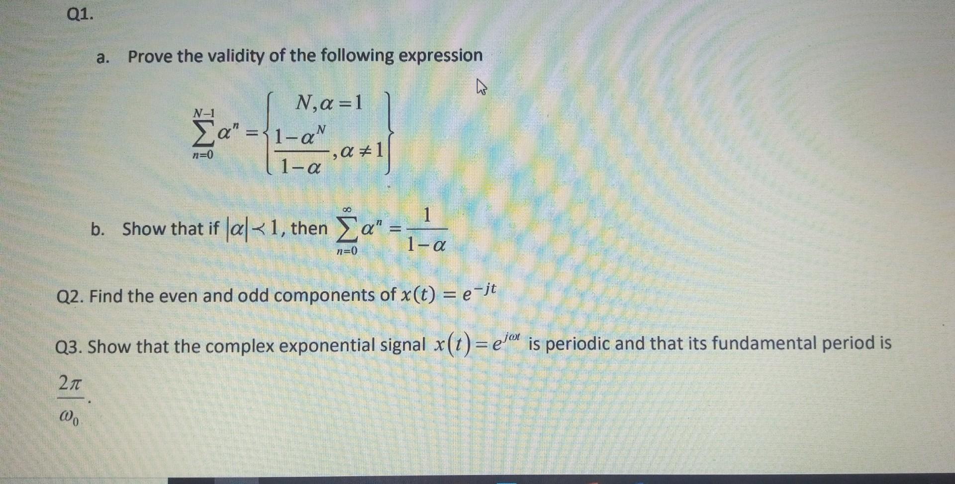 Solved a. Prove the validity of the following expression | Chegg.com