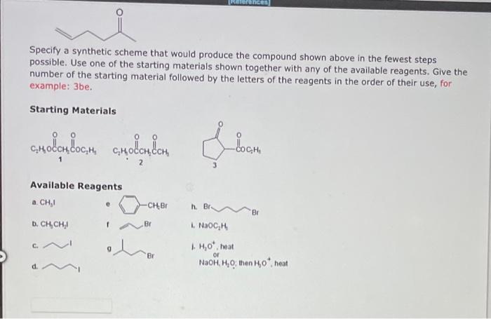 Solved Specify a synthetic scheme that would produce the | Chegg.com