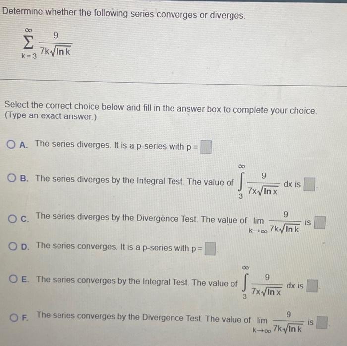 Solved Determine whether the following series converges or | Chegg.com
