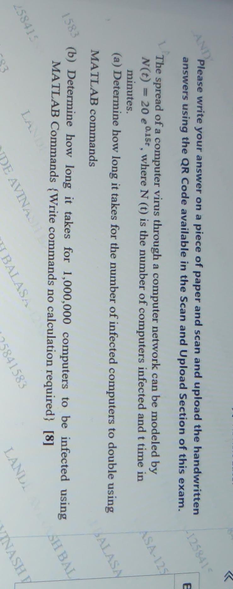 Solved Please write your answer on a piece of paper and scan | Chegg.com
