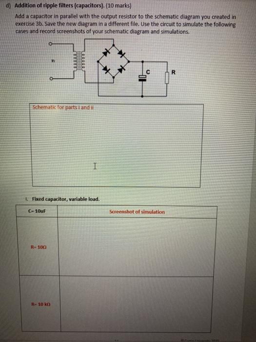 Solved 3. Simulation of rectifying circuits (30 marks) | Chegg.com