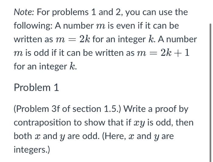 Solved Note: For problems 1 and 2 , you can use the | Chegg.com