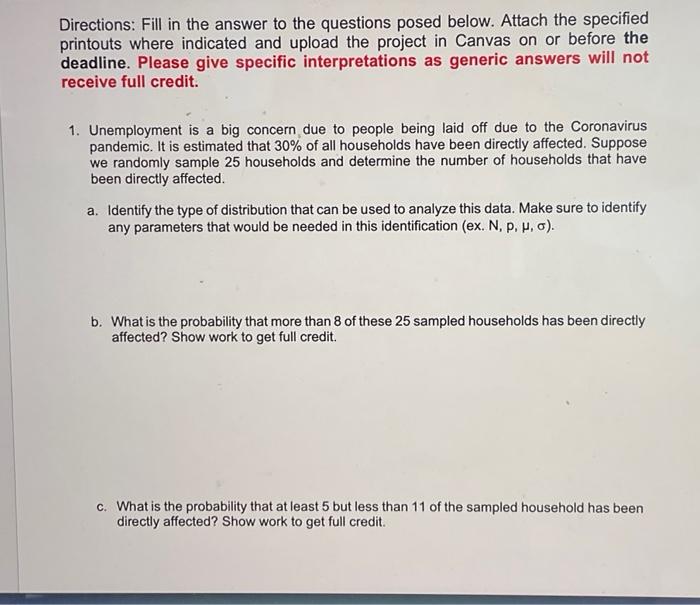 Solved Directions: Fill in the answer to the questions posed | Chegg.com