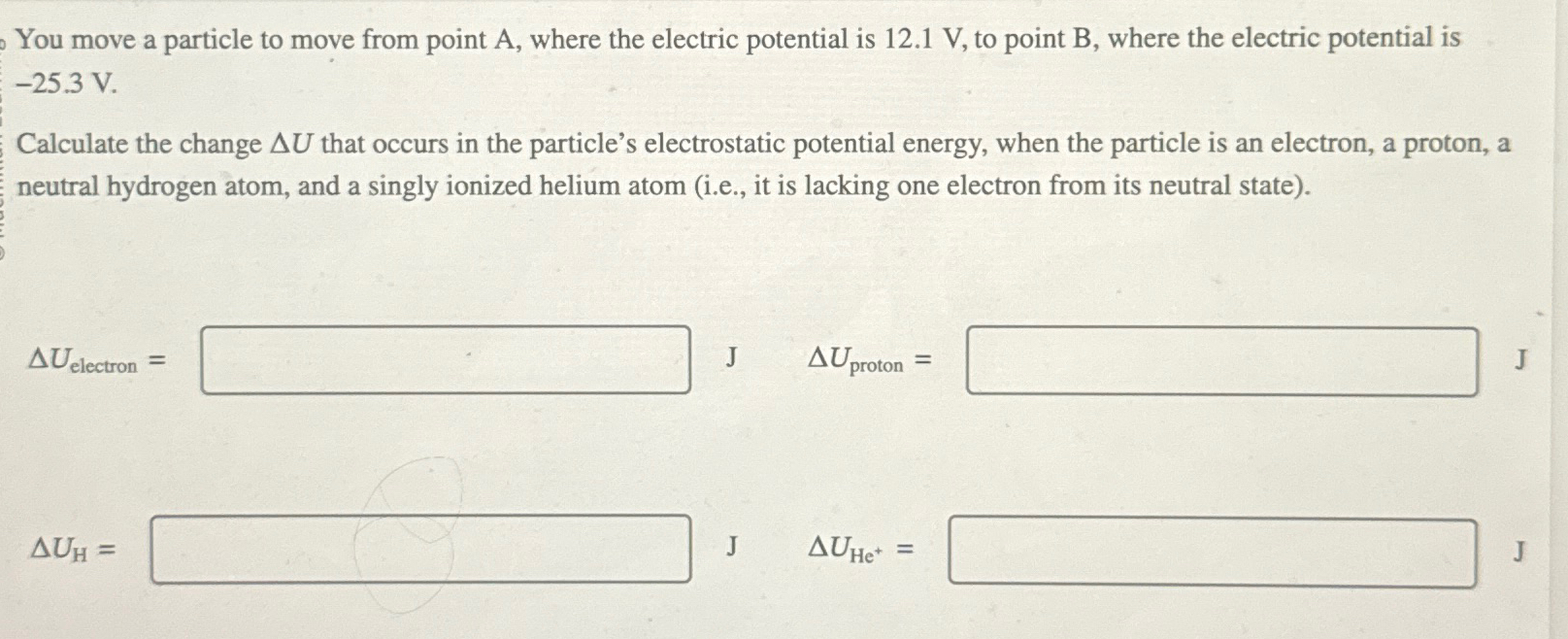 Solved You move a particle to move from point A, ﻿where the | Chegg.com
