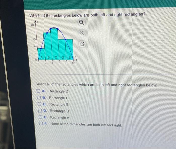 Solved Which of the rectangles below are both left and right | Chegg.com