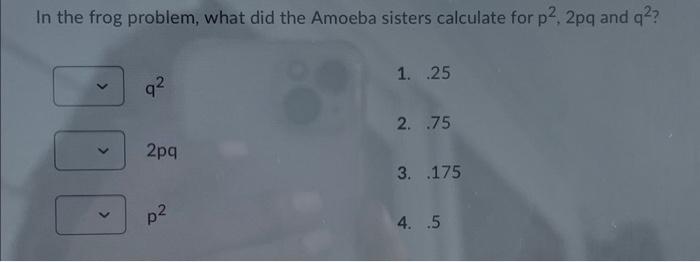 In the frog problem, what did the Amoeba sisters | Chegg.com