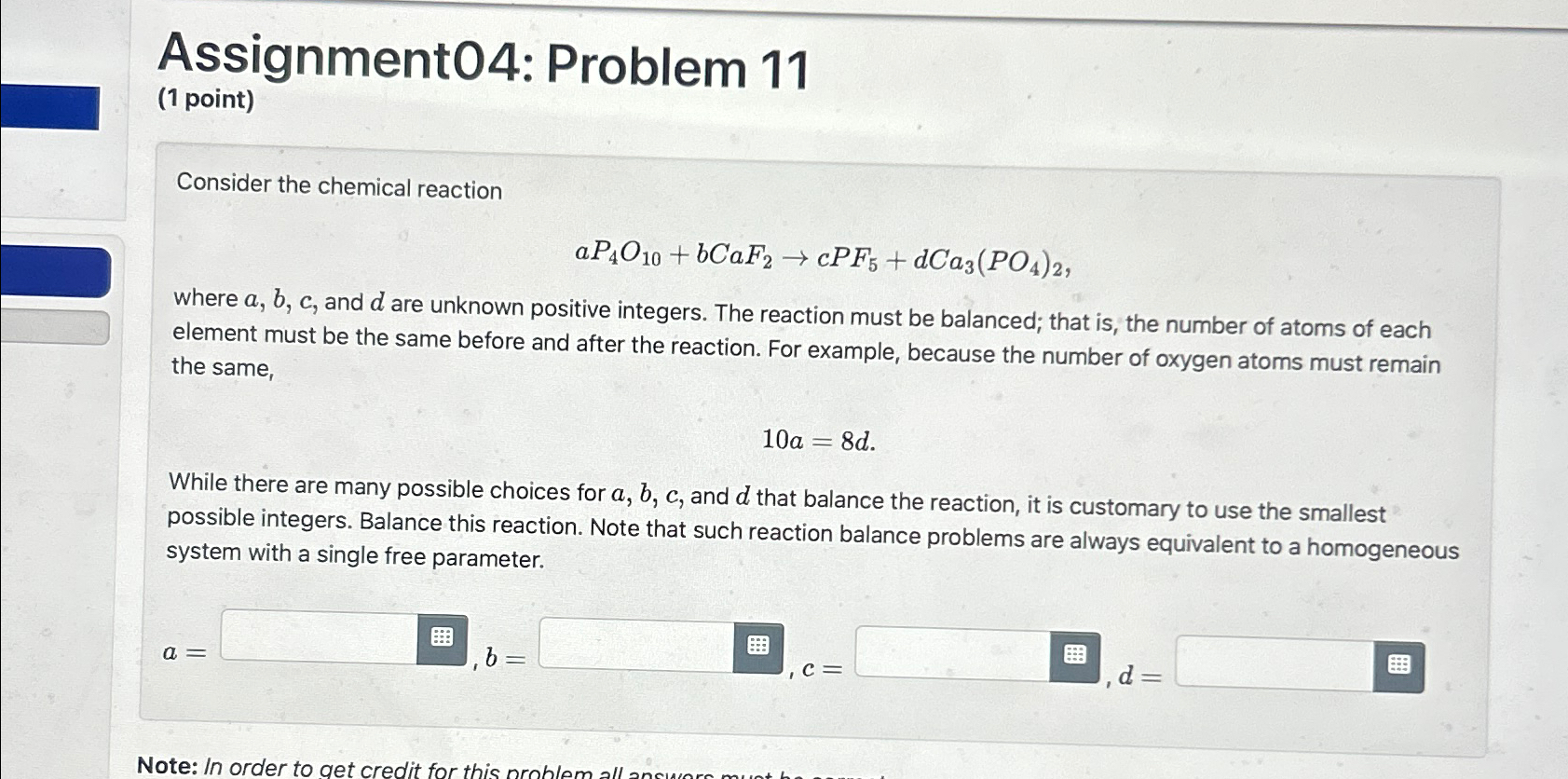 Solved Assignment04: Problem 11(1 ﻿point)Consider the | Chegg.com