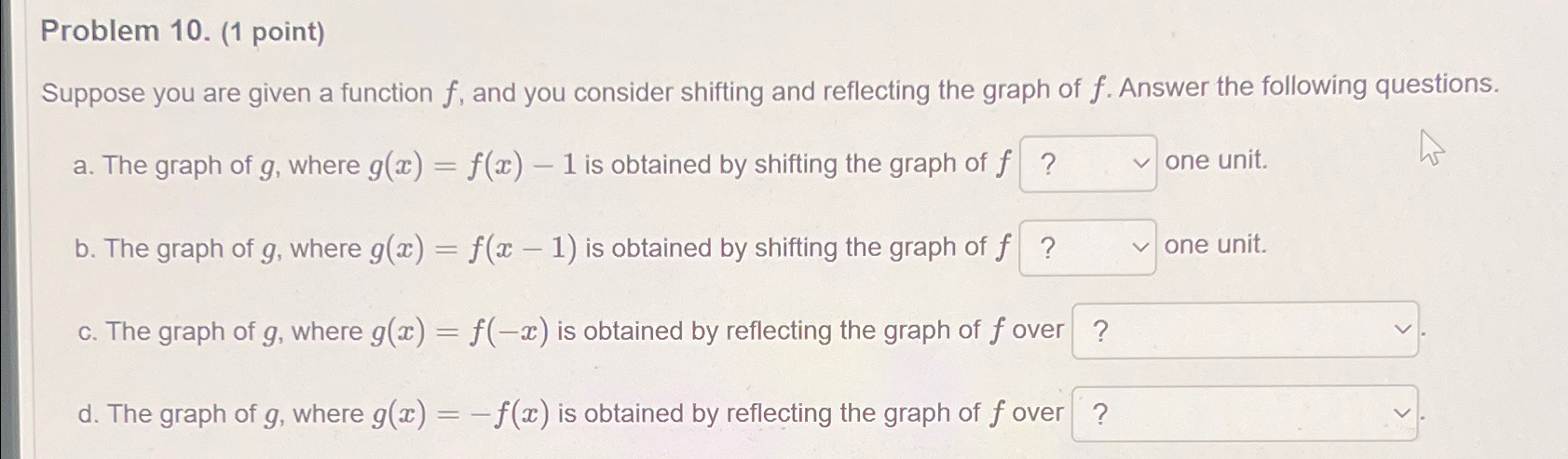Solved Problem 10. (1 ﻿point)Suppose you are given a | Chegg.com