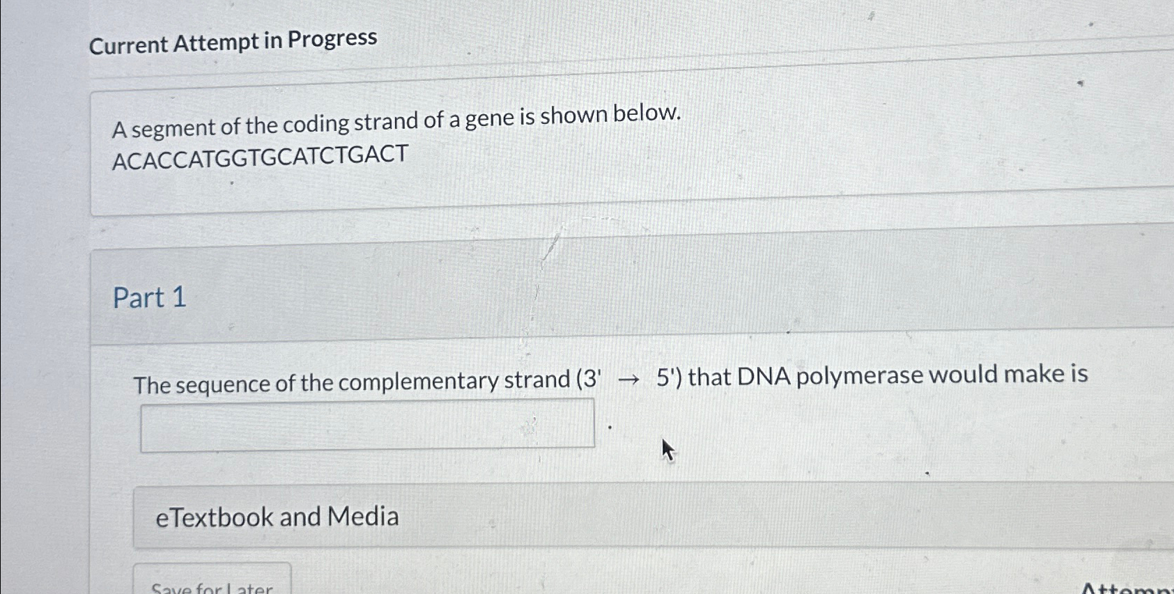 Solved Current Attempt in ProgressA segment of the coding | Chegg.com