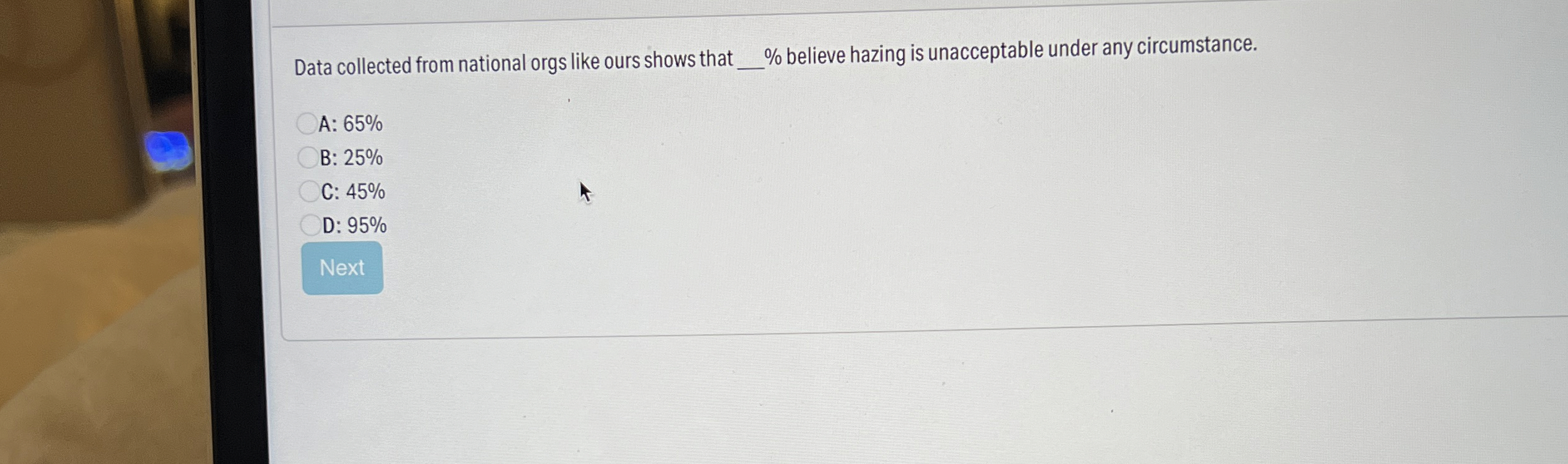 Solved Data collected from national orgs like ours shows | Chegg.com