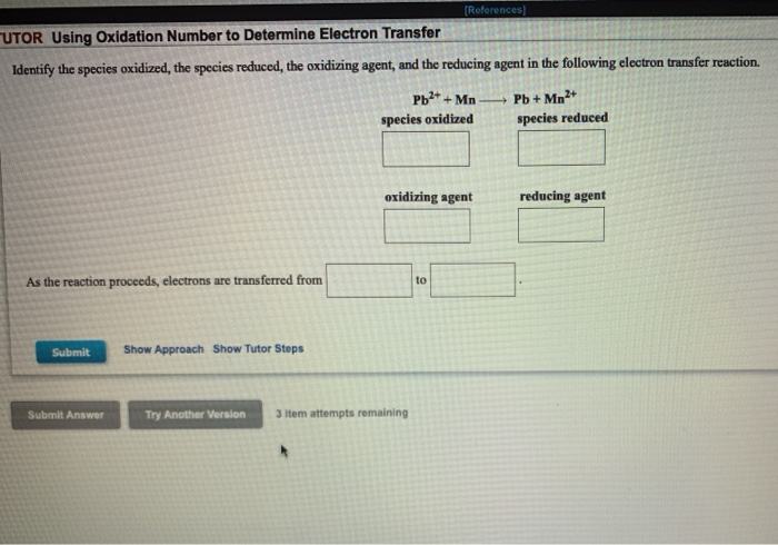 Solved (References UTOR Using Oxidation Number to Determine | Chegg.com