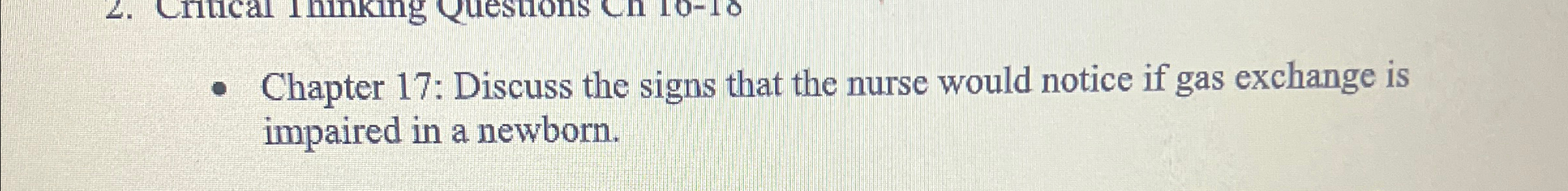 Solved Chapter 17: Discuss the signs that the nurse would | Chegg.com