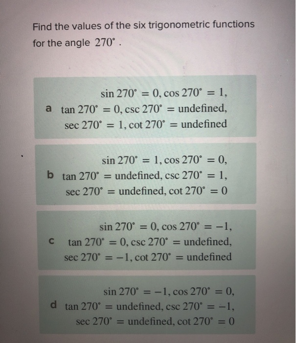 Solved For an angle more than 90° and less than 180°, the | Chegg.com
