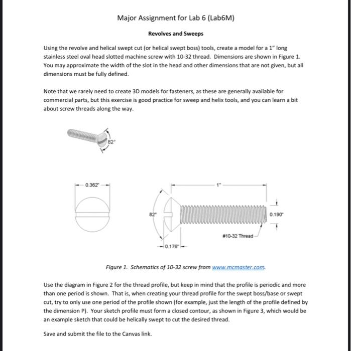 Solved Major Assignment for Lab 6 (Lab6M) Revolves and | Chegg.com