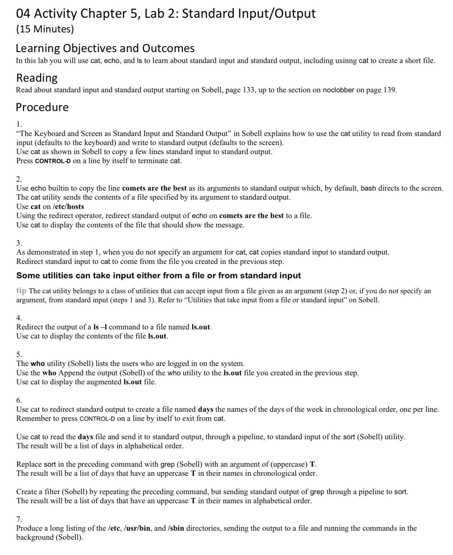Solved 04 ﻿Activity Chapter 5, ﻿Lab 2: Standard | Chegg.com