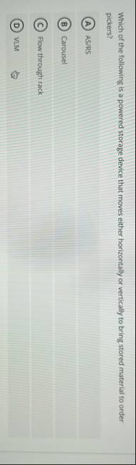 Solved Which of the following is a powered storage device | Chegg.com