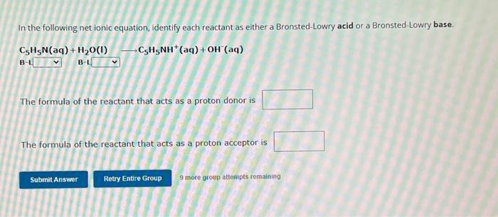 Solved In the following net ionic equation, identify each | Chegg.com
