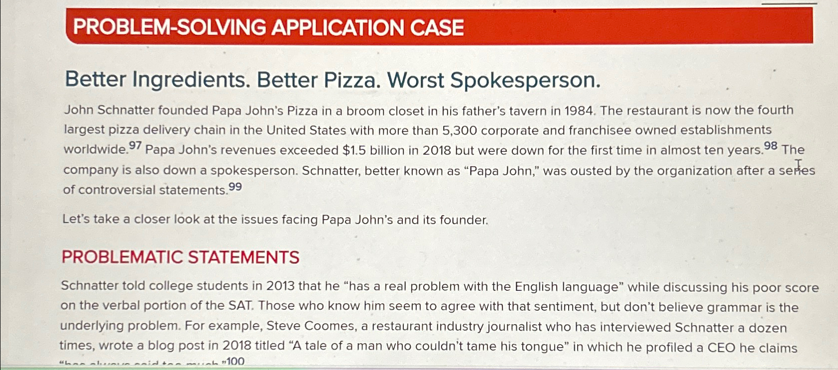 Solved PROBLEM-SOLVING APPLICATION CASEBetter Ingredients. | Chegg.com