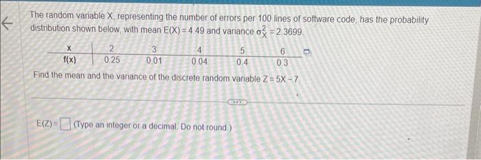 Solved The random variable X, representing the number of | Chegg.com