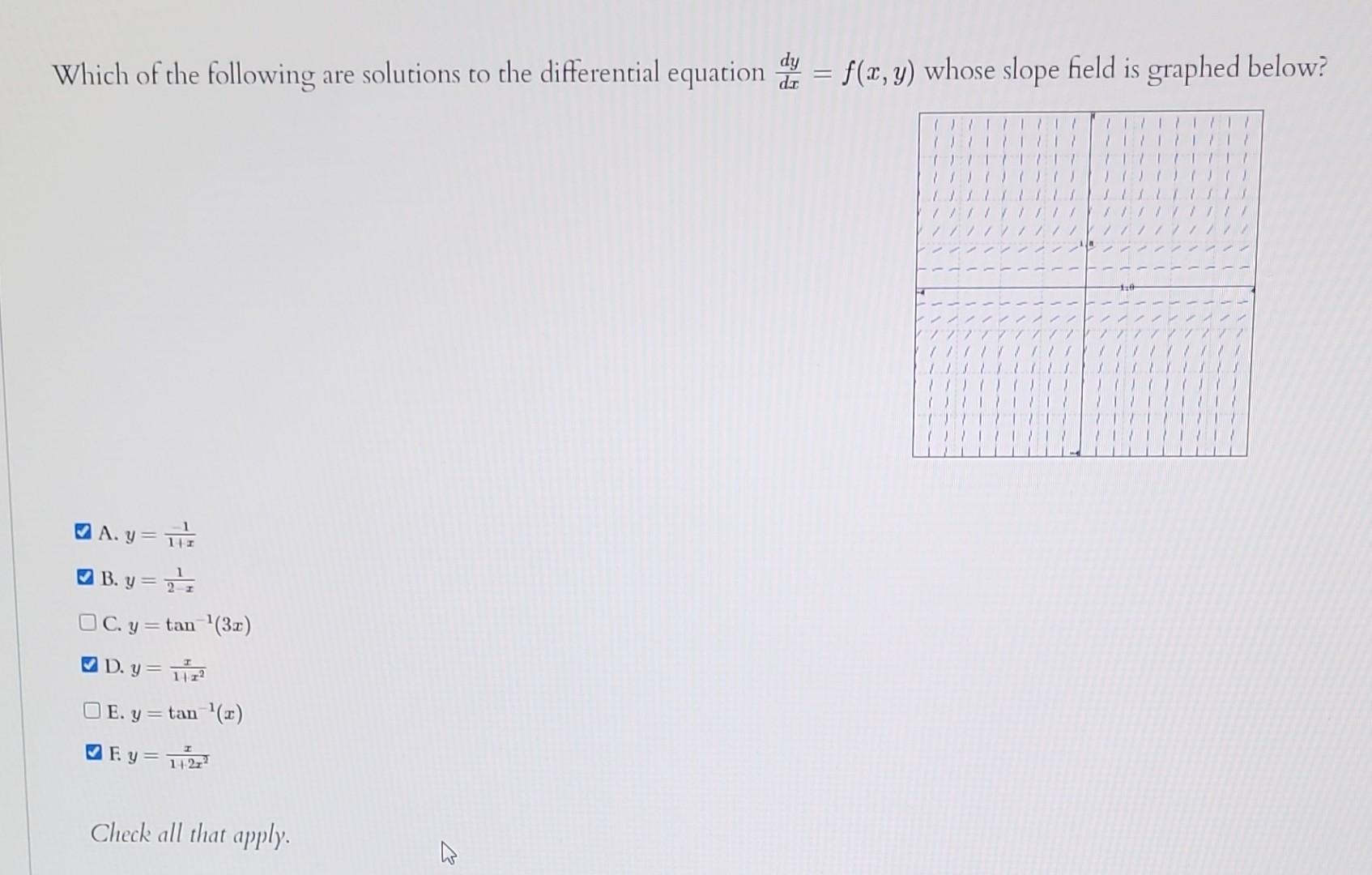 Solved Which of the following are solutions to the | Chegg.com