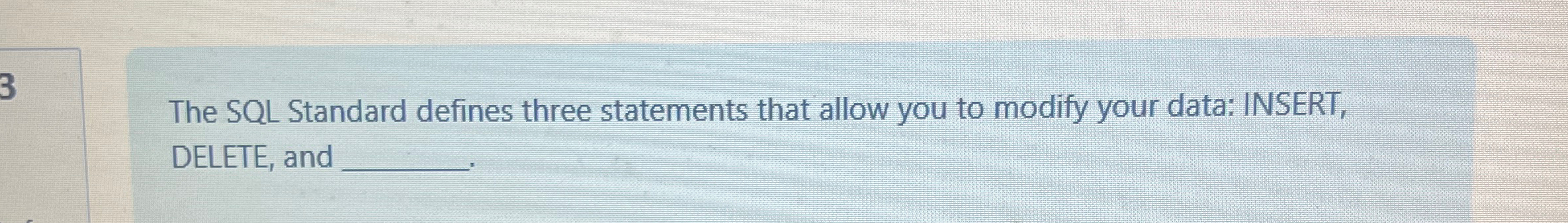 Solved The SQL Standard defines three statements that allow | Chegg.com