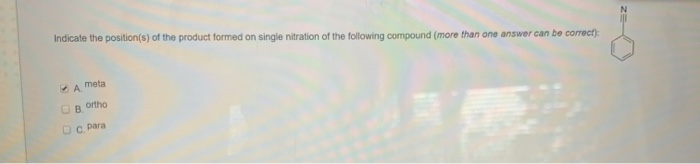 Solved Indicate the position(s) of the product formed on | Chegg.com