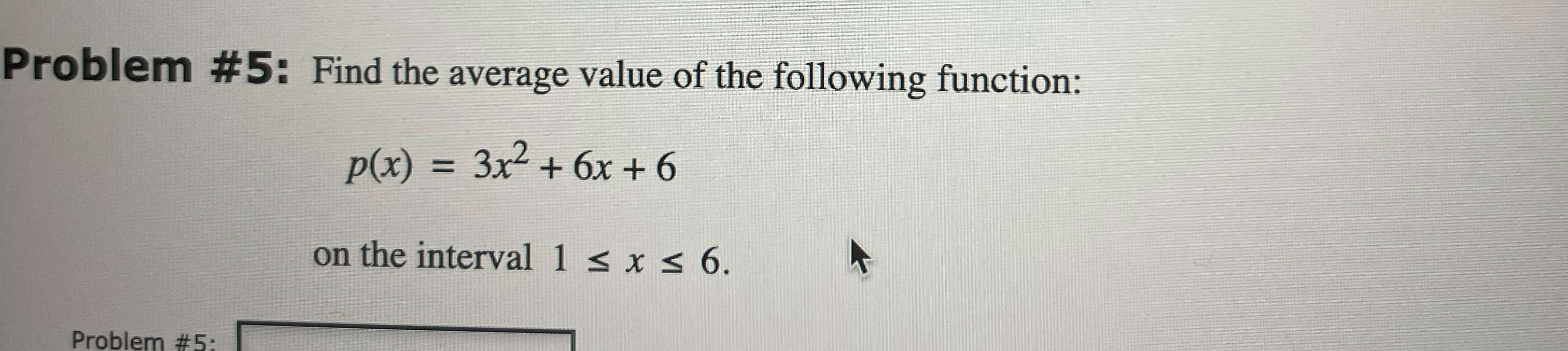Solved Problem #5: Find the average value of the following | Chegg.com