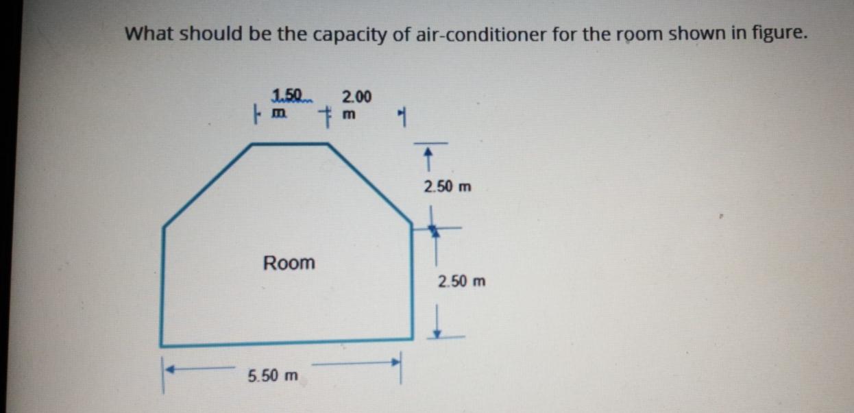 Solved What should be the capacity of air-conditioner for | Chegg.com