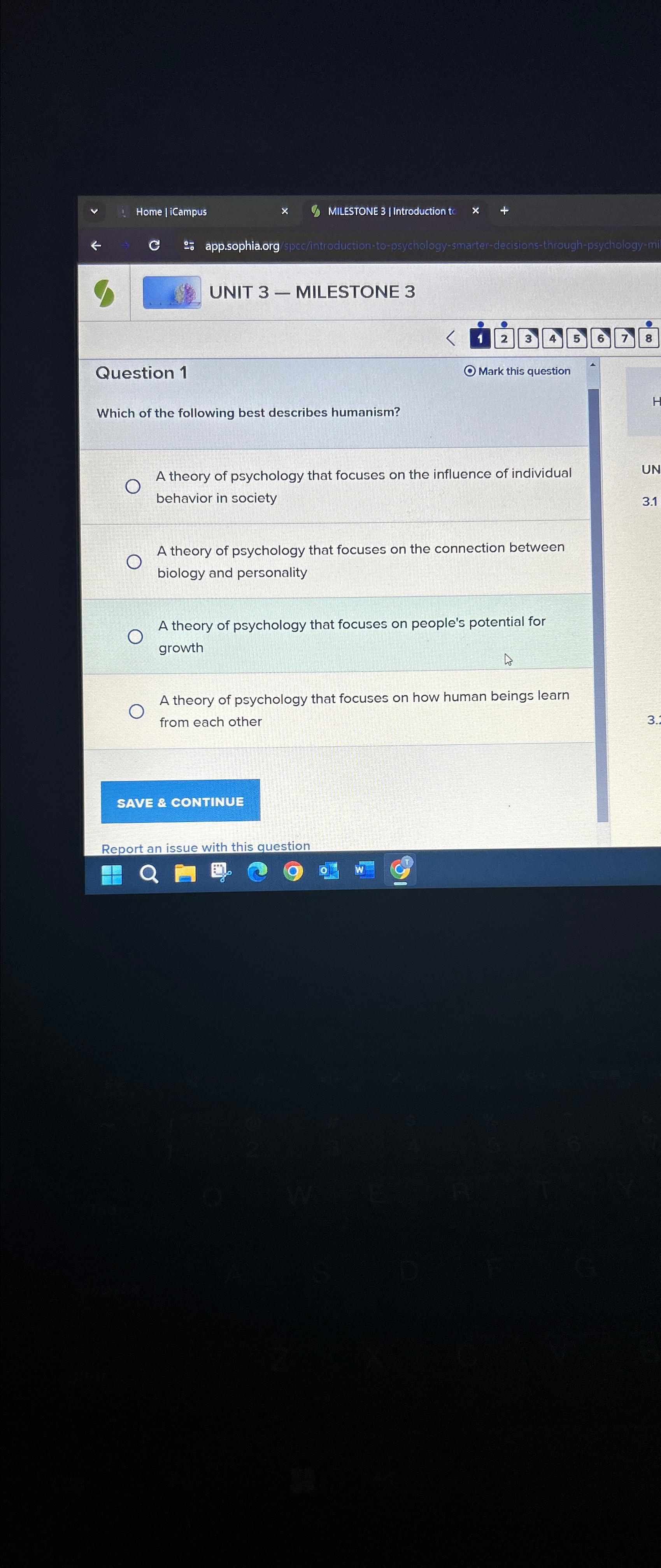 Solved UNIT 3 - ﻿MILESTONE 3Question 1Mark this | Chegg.com
