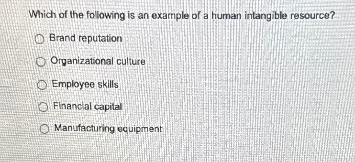 Solved Which of the following is an example of a human | Chegg.com