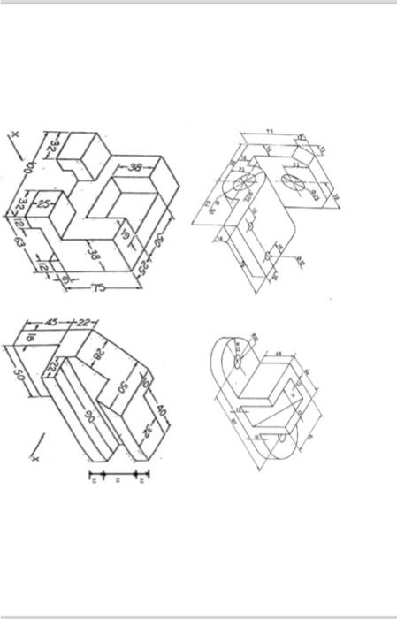 Solved draw orthographic projection | Chegg.com