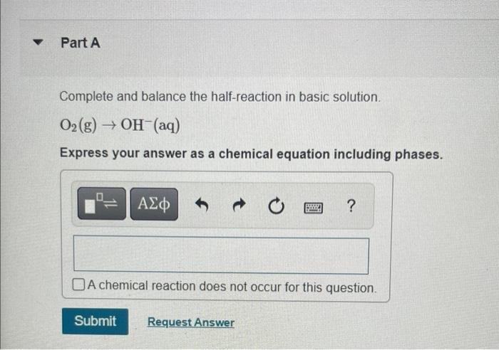 Solved Complete and balance the half-reaction in basic | Chegg.com